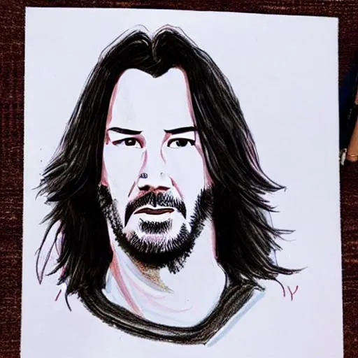 everyone's first attempt at drawing Keanu reeves wit... | OpenArt