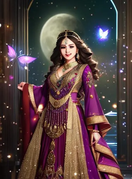 full body portrait of {{ hania amir }} wearing a neb... | OpenArt