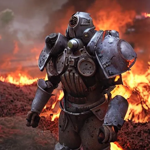 fallout armor on fire