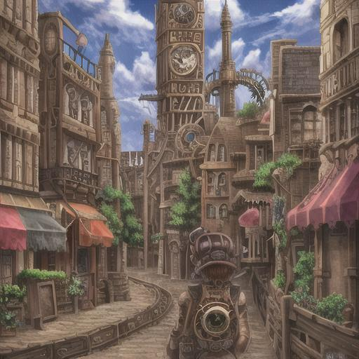 steampunk road | OpenArt