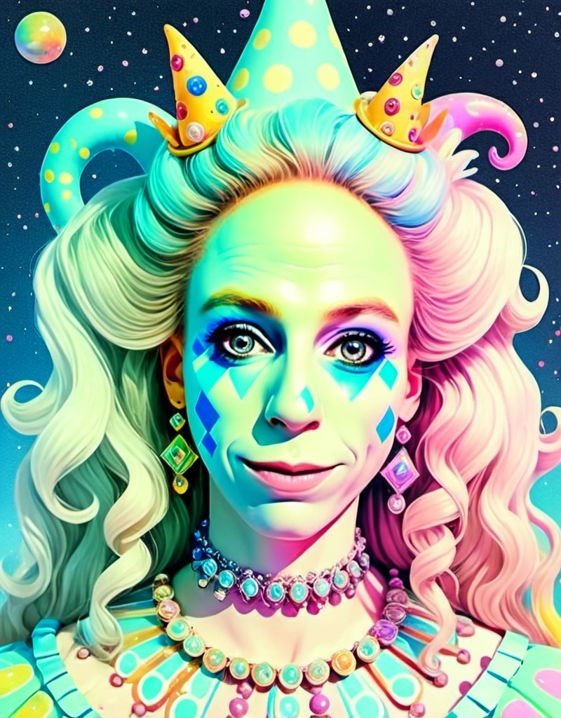 a beautiful ethereal pastel colored holographic astr...