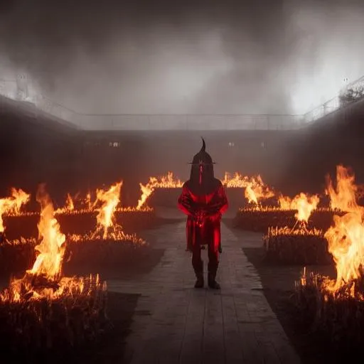 A dark ritual to summon a demon performed in a secre... | OpenArt