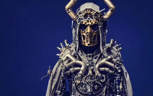 /a sinister cybernetic man . symmetrical face ,mecha... | OpenArt