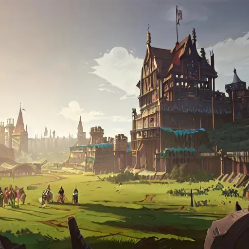 A medieval rebel camp whose inhabitants are fighting... | OpenArt