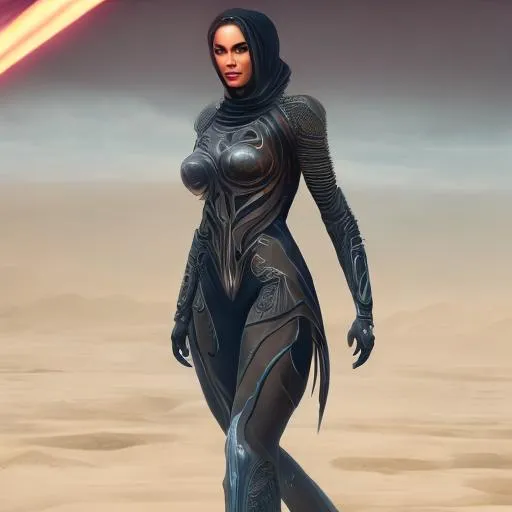 woman, tuscan raider, fremen, dune, white bandage arms | OpenArt