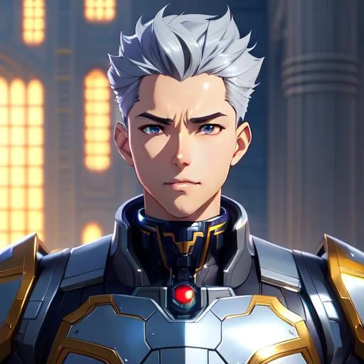 64K, centered position Full body of young man, mecha... | OpenArt