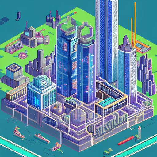 a futuristic city / PIXEL ART | OpenArt
