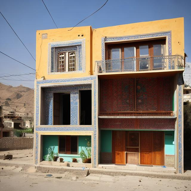 portrait, modern and native Iranian houses,
