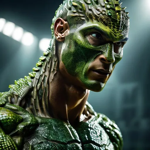 Cristiano Ronaldo as half Reptile half human, extrem...