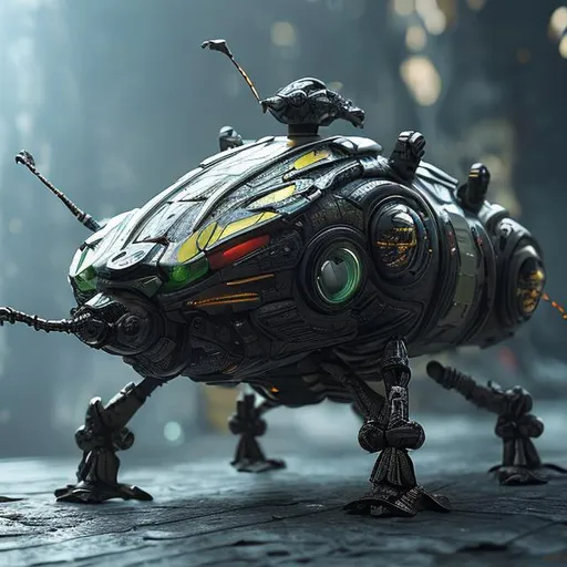 8k masterpiece, highly detailed, sci fi insect space...