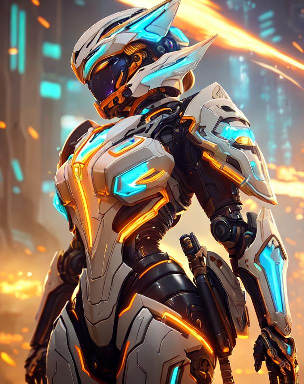 show face, an intricate girl exoskeleton, heavy armo...