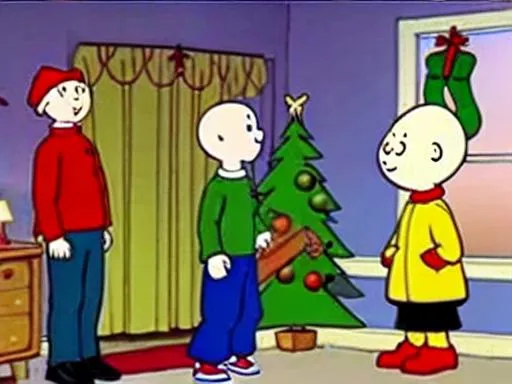 Caillou gets grounded on Christmas