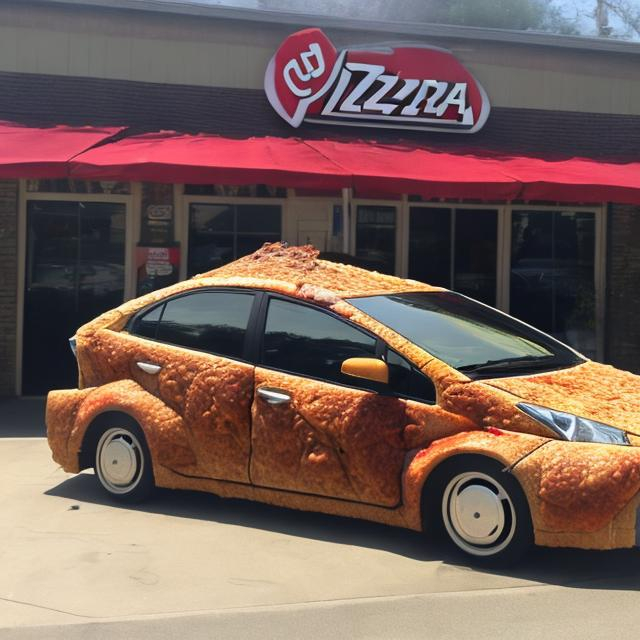 Prius Made Out Of Pizza