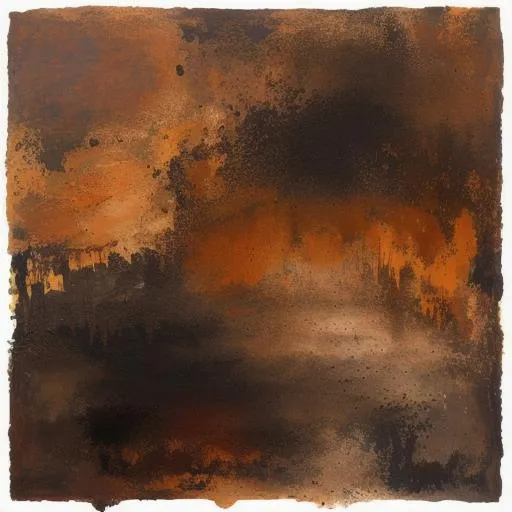 oil daubs, umber and rust in the center, turning to... | OpenArt