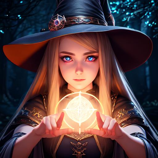 extremely realistic, hyperdetailed, witch girl, cast...