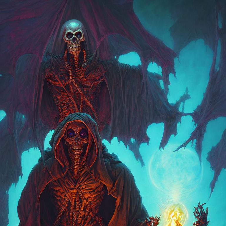 hyper realistic 8k portrait of dystopian skeletor f...