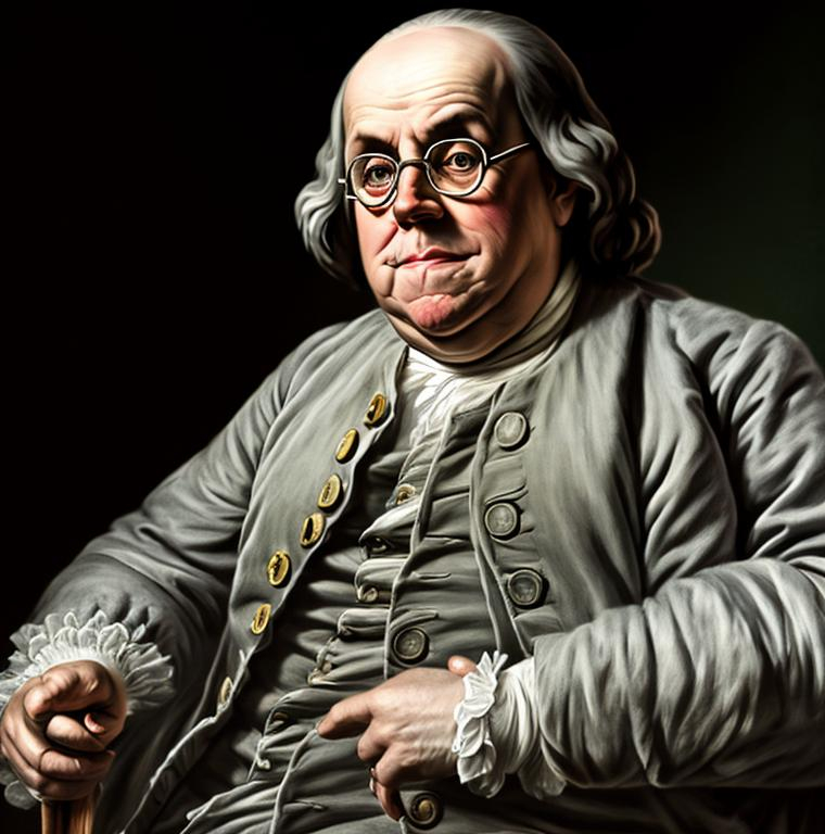 a portrait of benjamin franklin, hyper realistic | OpenArt