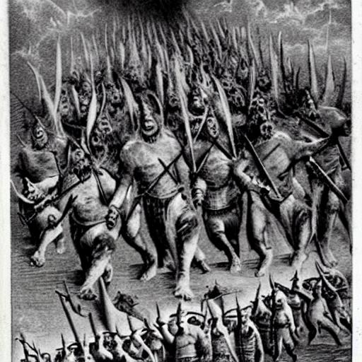 demons marching to war with heaven