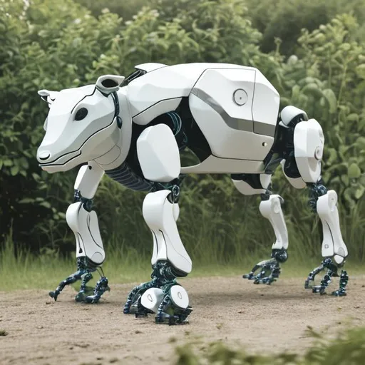 organic, naturally fed, free range, robotic animal