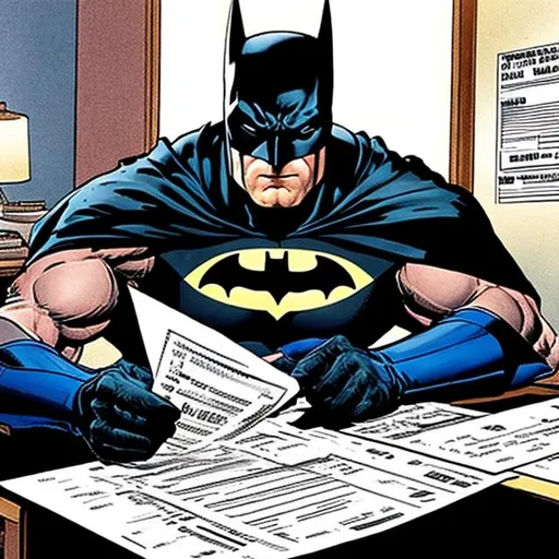batman reading a book
