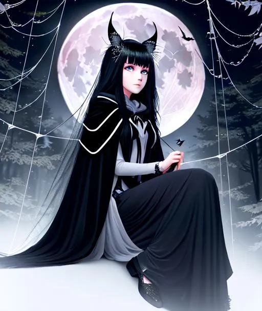 llustrate a half-girl, half-spider creature with lon... | OpenArt