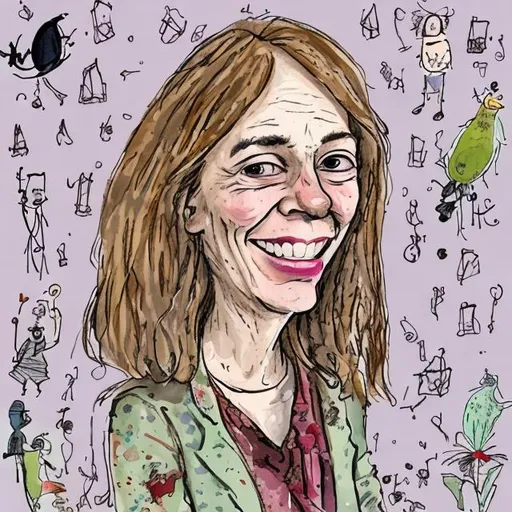 carrie johnson in the style of quentin blake | OpenArt