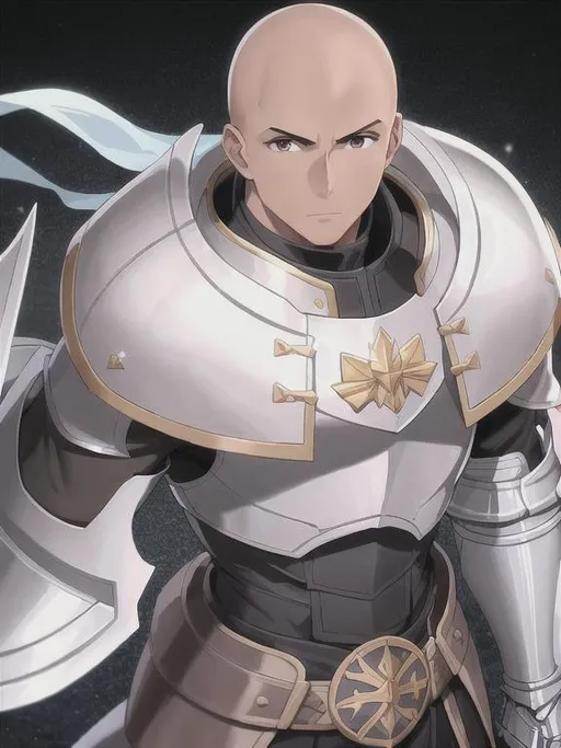 Fire Emblem style male human knight, dark skin, yell... | OpenArt