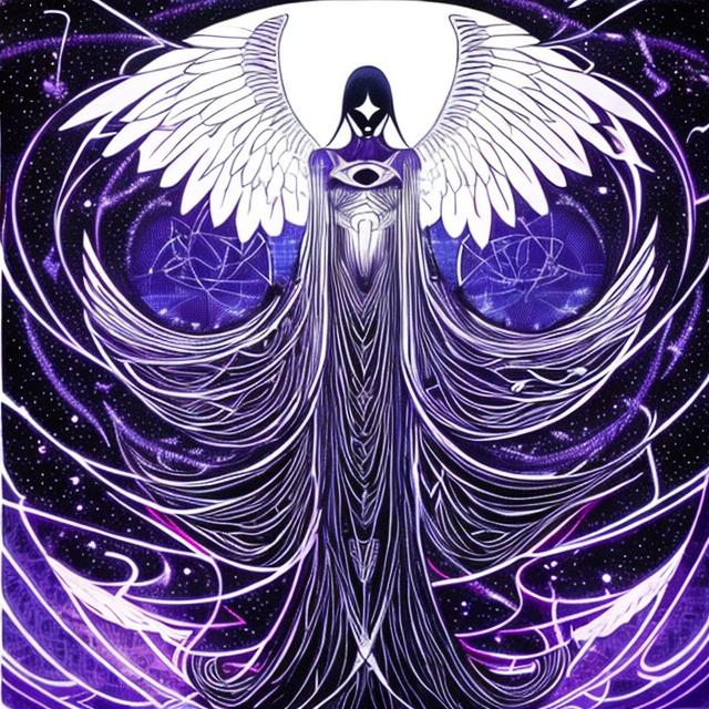 angelic drone weaving the fabric of space and time a...