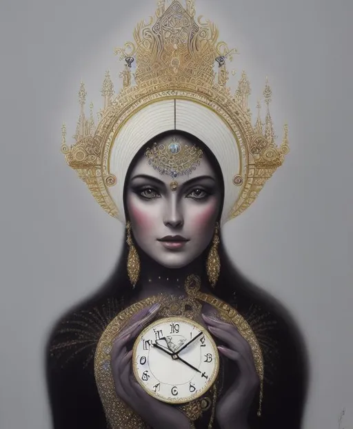 A time clock beautiful goddess. She controls the tim... | OpenArt
