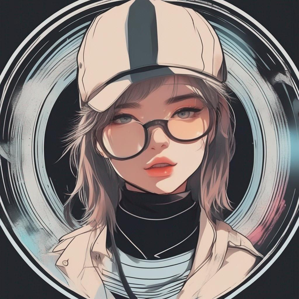 cool profile picture inside a circle with a border