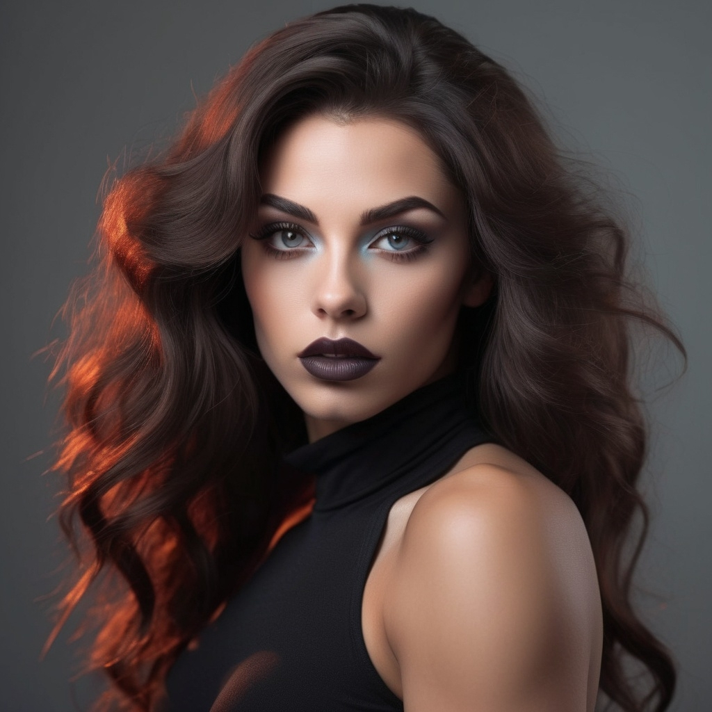 Create a highly stylized, ultra-detailed portrait of...