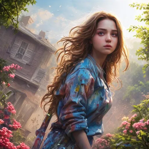 High-resolution hyper realistic painting of {Girl},...