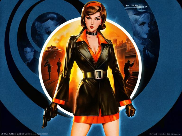 A high quality 1960's movie poster of the female spy... | OpenArt