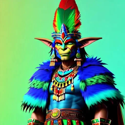 A humanoid Goblin wearing ancient blue and green and... | OpenArt