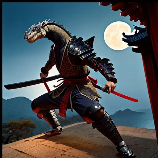 komodo-dragon-mutant-sensei-samurai-armour-wielding-... | OpenArt