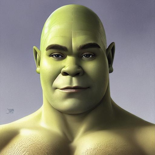 Portrait of Shrek, muscular, robes! intricate, elega... | OpenArt