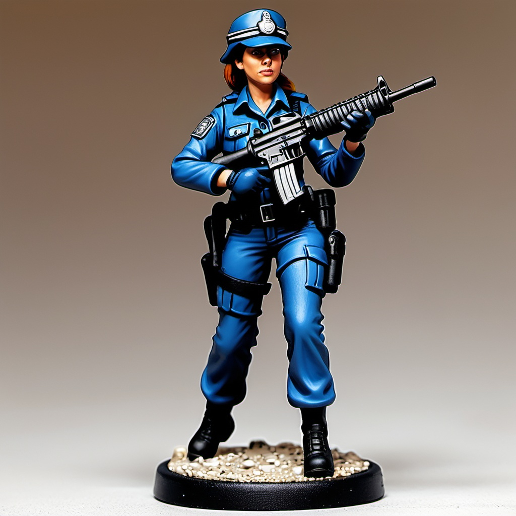 Style 28mm table top gaming miniature. female. Polic...
