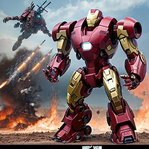 Iron man in battle mech | OpenArt