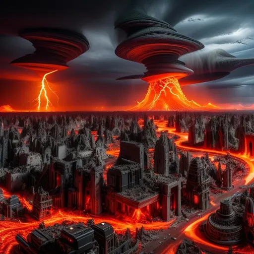 Chaos ruptures the earth, detailed scene, digital pa... | OpenArt