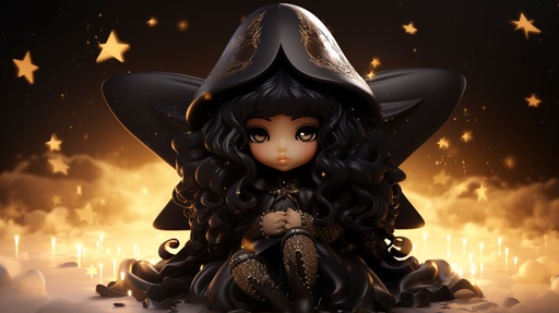 dark fantasy vanta black chibi realm, high contrast,...