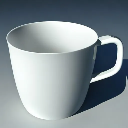 tea cup, 3d ultra realistic, plain white, no color | OpenArt
