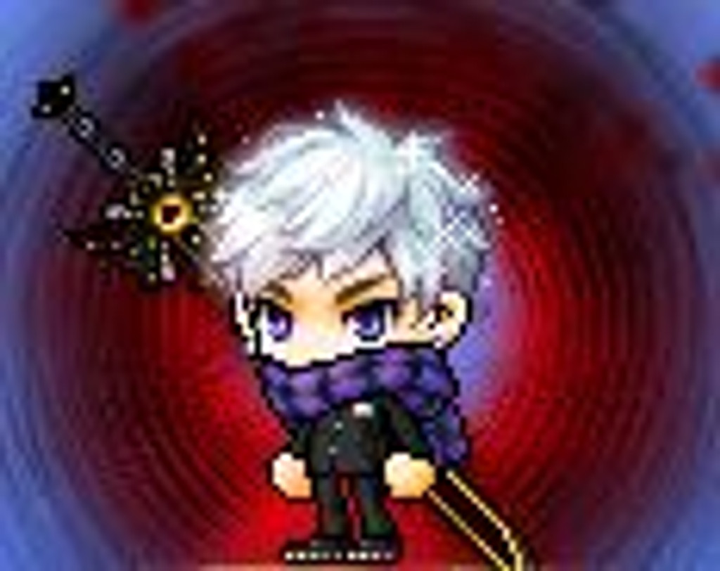 A full body depiction of a sole male anime character...
