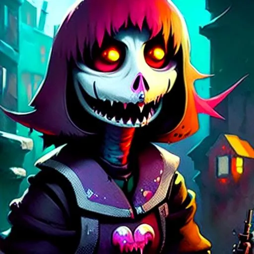UNDERTALE By Greg Rutkowski Tim Burton graffiti art,... | OpenArt