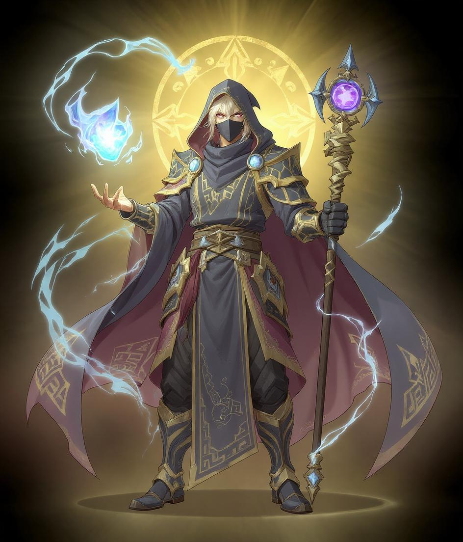 A divine mage, master of magic, wielding a powerful...