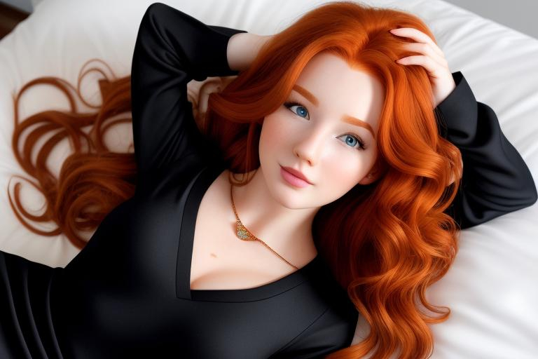 hyper-realistic redhead, Jessica lord vibe, realisti...