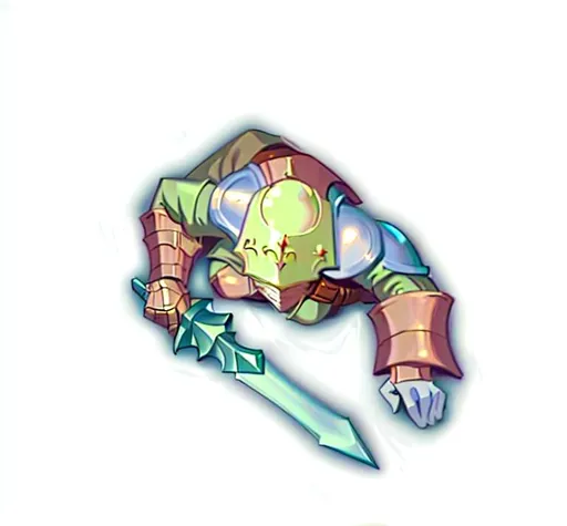 A drawing of a fantasy rpg human soldier holding a l...