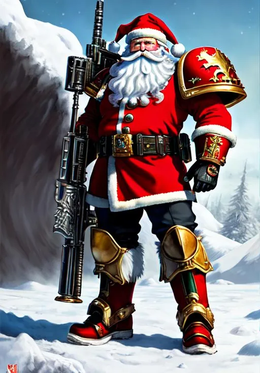 bronze age punk, Santa Claus, grim and ghastly atmos... | OpenArt