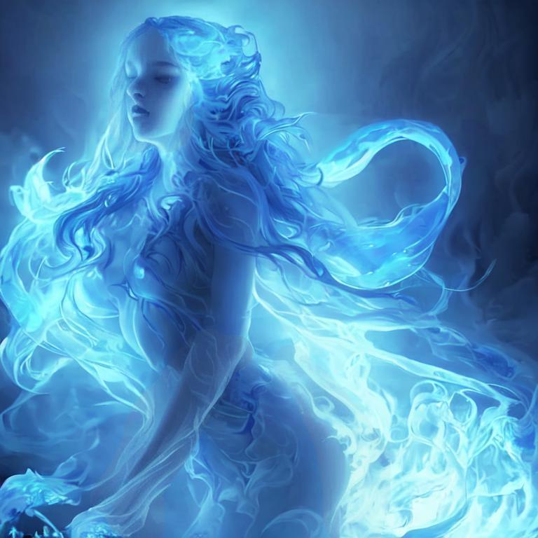 a young fantasy spirit, she is ethereal vaporous and...