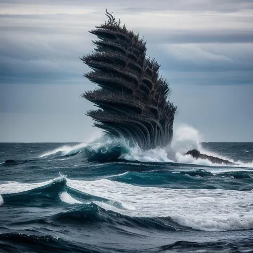 giant walking in the ocean | OpenArt