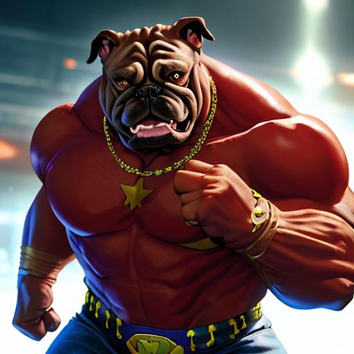 monster bulldog superhero art by alex ross 4k hd | OpenArt